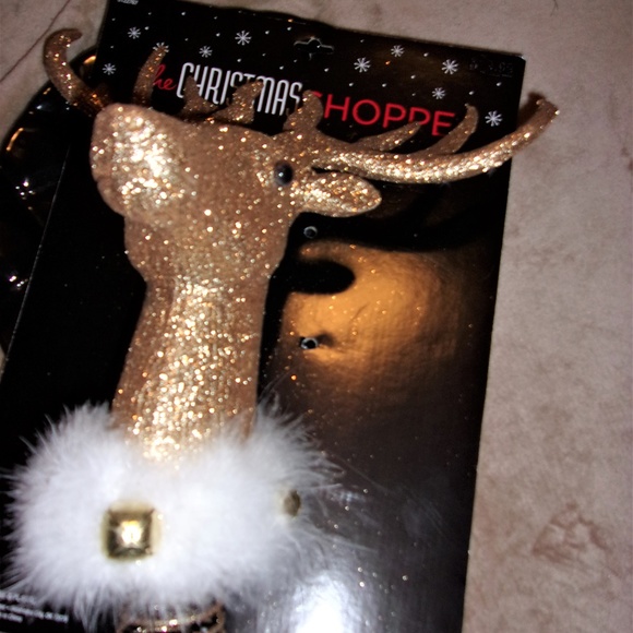 Holiday | New Deer Gold Glittered Christmas Tree Topper Deco | Poshmark